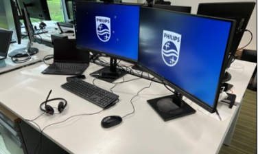 How to use the daisy chain function on my Philips monitor?